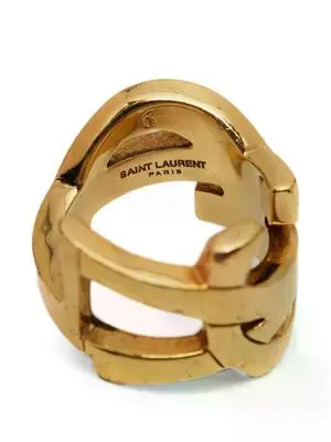 Saint Laurent Opyum Monogram Ring -tone Metal - Gold