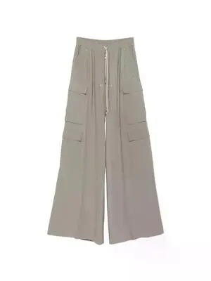 Rick Owens Cargobelas Drawstring-waist Wide-leg Cargo Pants - Grey