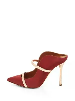 MALONE SOULIERS Maureen Metallic-strap Mules - Red