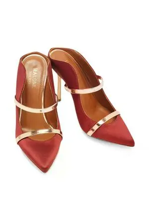 MALONE SOULIERS Maureen Metallic-strap Mules - Red