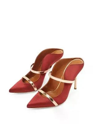 MALONE SOULIERS Maureen Metallic-strap Mules - Red