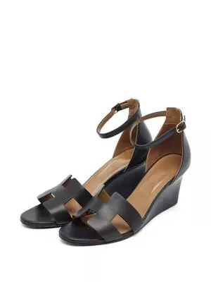 Hermès Legend H-shaped Wedge Sandals