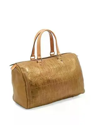 Carolina Herrera Andy Monogram Embossed Satchel Bag