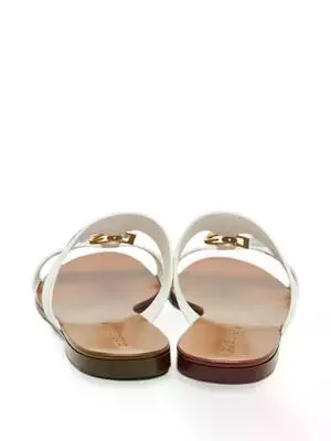 Dolce & Gabbana Calf Leather Dg Logo Slide Sandals