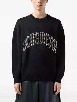 Gcds Stud-embellished Logo Sweater