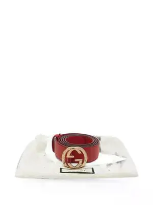 Gucci Interlocking-g Leather Belt - Red