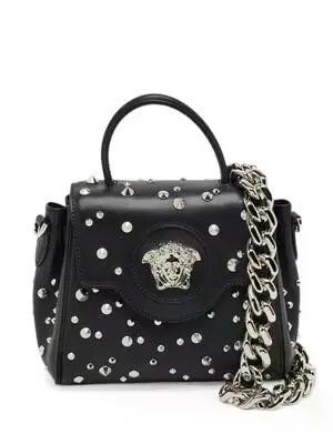 Versace La Medusa Studded Tote Bag
