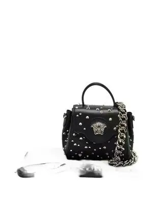 Versace La Medusa Studded Tote Bag