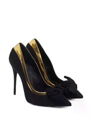 GIUSEPPE ZANOTTI Suede Bow Stiletto Pumps