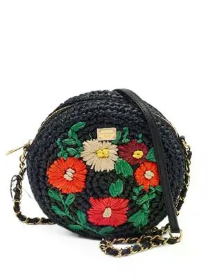Dolce & Gabbana Miss Glam Floral-embroidered Shoulder Bag