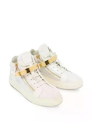 GIUSEPPE ZANOTTI Coby Croc-embossed High-top Sneakers