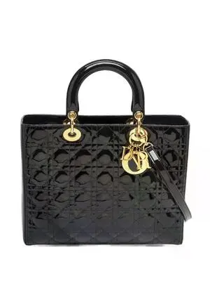 Dior 2012 Lady Cannage Tote Bag - Black