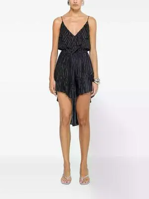 NISSA Ruffle-trim Viscose Mini Dress