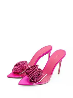 LE SILLA Rose Appliqué Stiletto Sandals - Pink