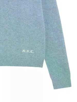 A.p.c. Loose Wool Crew Neck Sweater - Blue