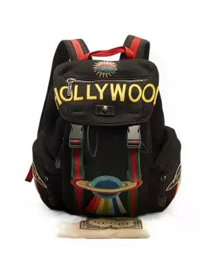 Gucci Hollywood Embroidered Mesh Backpack