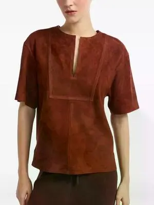 YVES SALOMON Double-sided V-neck Top