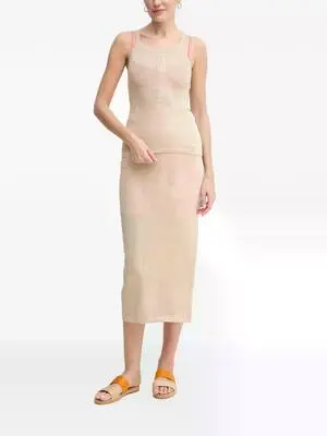 Dkny Ribbed-knit Sleeveless Top