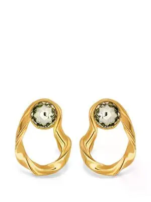 Oscar De La Renta Loop Hammered Earrings