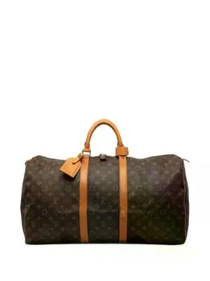 LOUIS VUITTON 1993 Monogram Keepall 55 Travel Bag - Brown