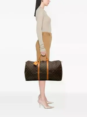 LOUIS VUITTON Monogram Keepall 55 Travel Bag