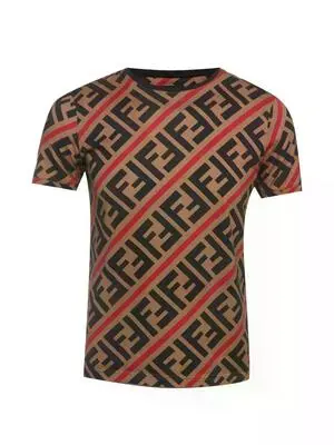 Fendi Ff Monogram Short-sleeve T-shirt - Brown