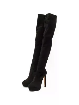 LE SILLA Suede Platform Stiletto Over The Knee Boots