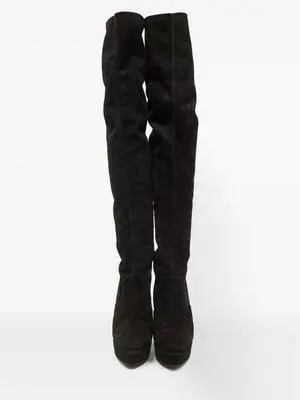 LE SILLA Suede Platform Stiletto Over The Knee Boots