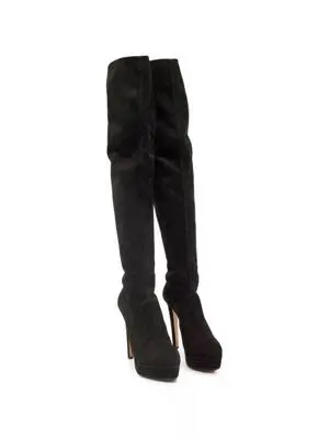 LE SILLA Suede Platform Stiletto Over The Knee Boots