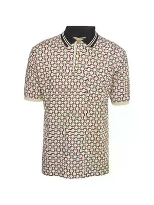 Gucci Geometric-g Polo Shirt - Neutrals