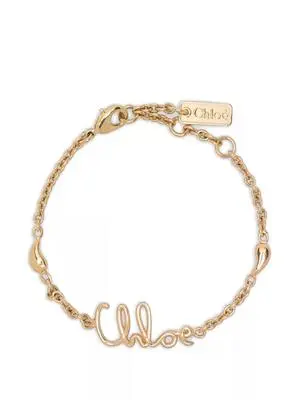 Chloé Logo Plaque Chain Bracelet - Gold