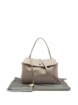 Balenciaga Rodeo Leather Top Handle Bag - Neutrals