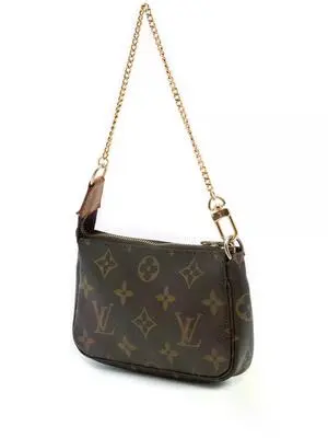 LOUIS VUITTON 2006 Monogram Mini Pochette Accessoires Handbag - Brown