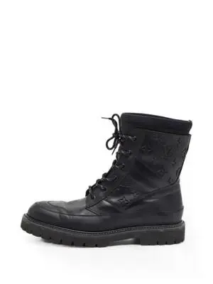 LOUIS VUITTON Landscape Monogram Combat Boots