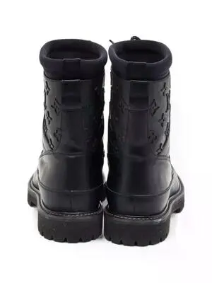 LOUIS VUITTON Landscape Monogram Combat Boots