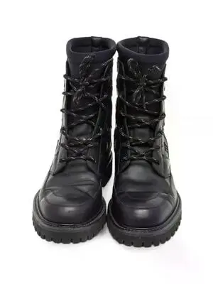 LOUIS VUITTON Landscape Monogram Combat Boots