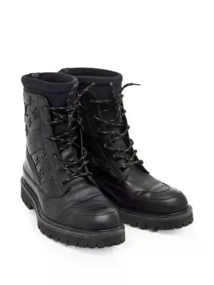 LOUIS VUITTON Landscape Monogram Combat Boots