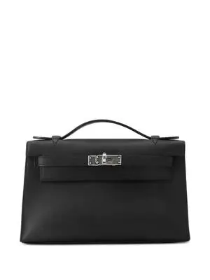 Hermès 2026 Swift Leather Kelly Pochette 22 Handbag - Black