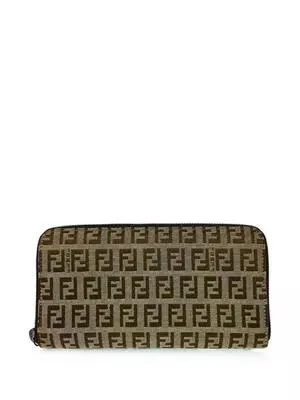 Fendi 2001 Zucchino Zip-around Wallet - Neutrals
