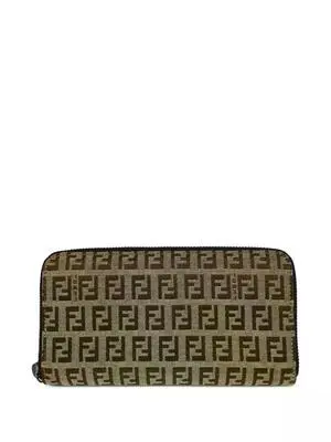 Fendi 2001 Zucchino Zip-around Wallet - Neutrals