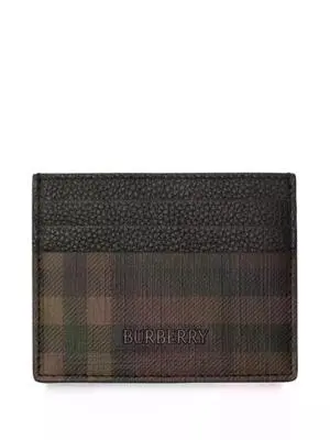 Burberry Check Card Case - Brown