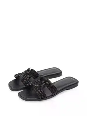 Hermès Oran Square-shape Flat Sandals