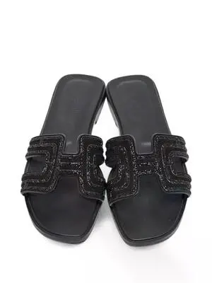 Hermès Oran Square-shape Flat Sandals