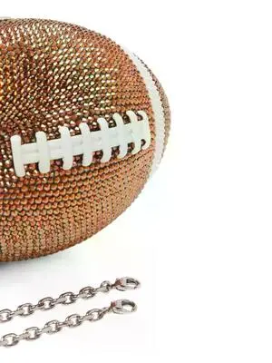 Judith Leiber Crystal Embellished Football Clutch