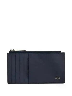 FERRAGAMO Gancini Zipped Cardholder - Blue