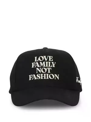 FAMILY FIRST Embroidered Slogan Baseball Cap