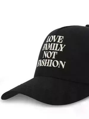 FAMILY FIRST Embroidered Slogan Baseball Cap