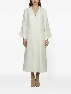 424 Textured Button-front Maxi Dress - White