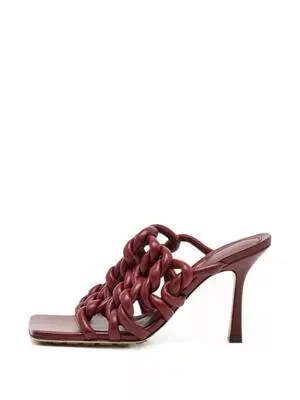 Bottega Veneta Rope Detail Square Toe Stiletto Sandals