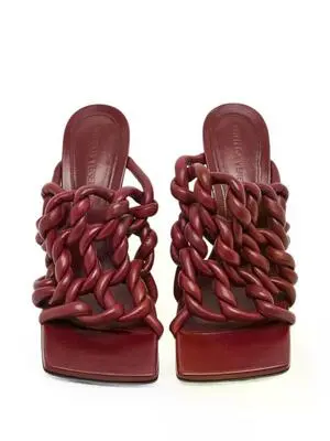 Bottega Veneta Rope Detail Square Toe Stiletto Sandals